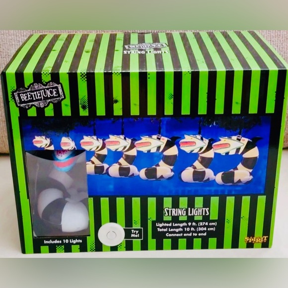 Beetlejuice | Holiday | Beetlejuice Sandworm String Lights New Tim ...